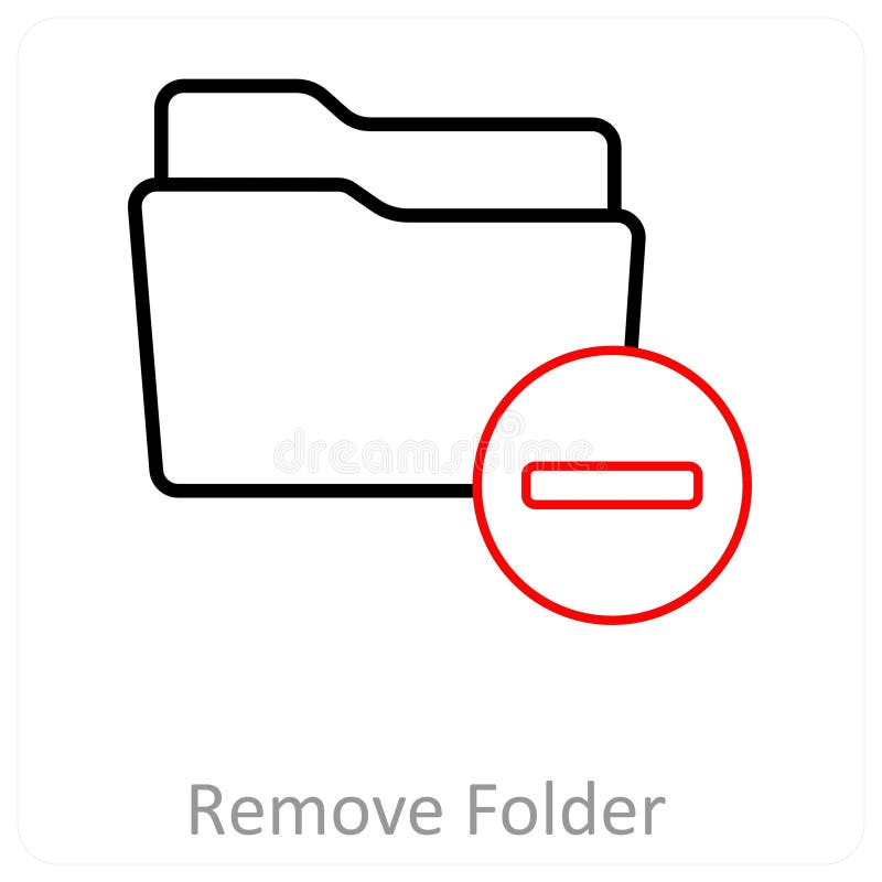 Remove Folder stock vector. Illustration of remove, icon - 339949030