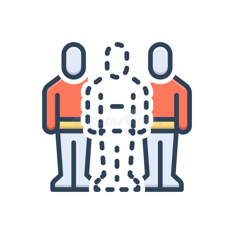 Color Illustration Icon for Remove Friend, Separate and User Stock ...