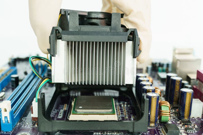 Remove Heat-sink from Board with Hand Stock Image - Image of black ...