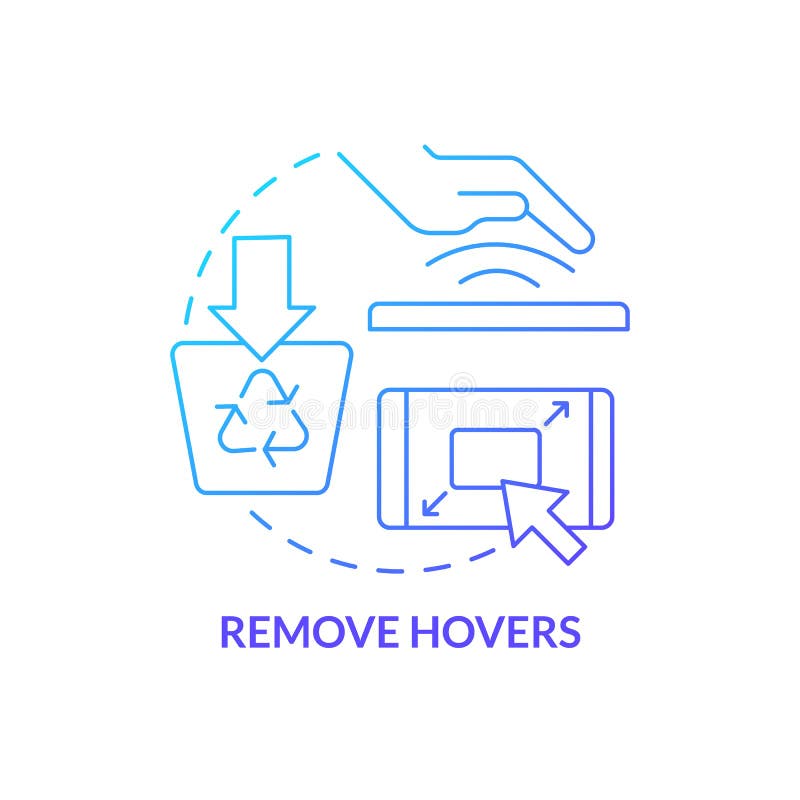 Remove Hovers Blue Gradient Concept Icon Stock Vector - Illustration of ...