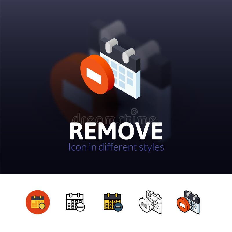 Remove Icon in Different Style Stock Vector - Illustration of ...
