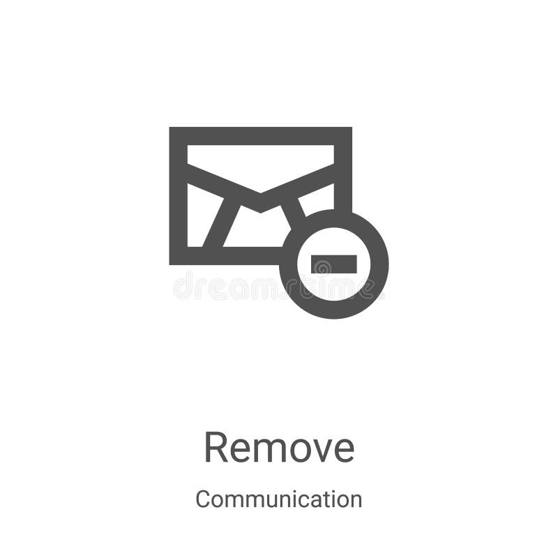 Remove Icon Vector from Ads Collection. Thin Line Remove Outline Icon ...