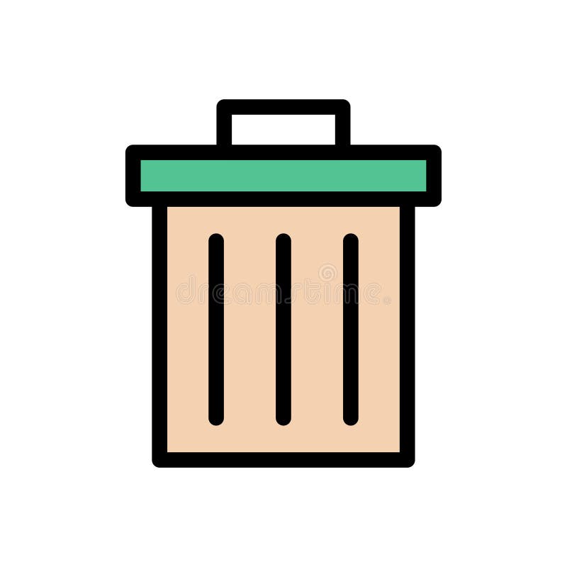 Remove Vector Flat Color Icon Stock Vector - Illustration of color ...