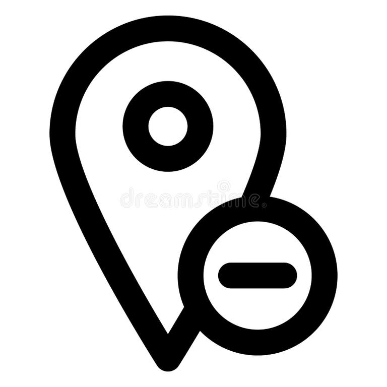 Remove Location, Delete Bold Vector Icon Which Can Be Easily Edited or ...