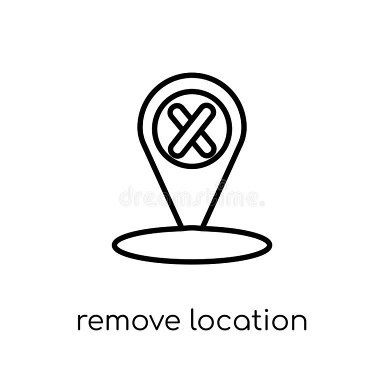 Remove Location Icon. Trendy Modern Flat Linear Vector Remove Lo Stock ...
