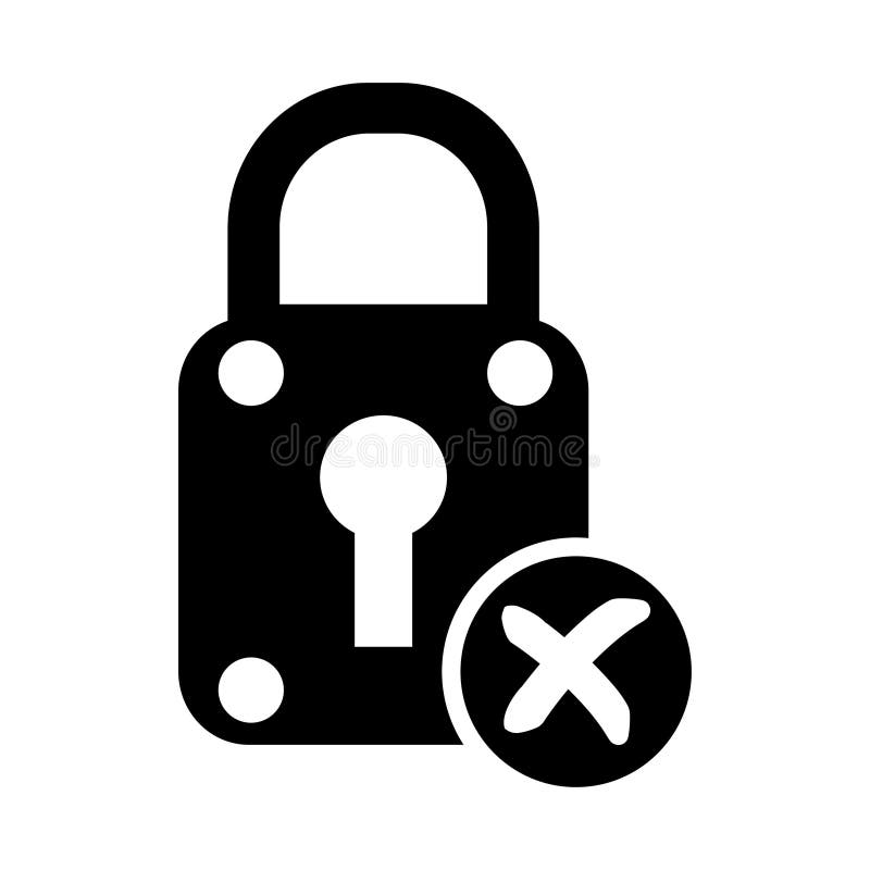 Remove Lock Icon stock vector. Illustration of designed - 284063618