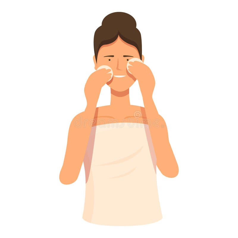 Remove Makeup Icon Cartoon Vector. Female Procedure Stock Vector ...