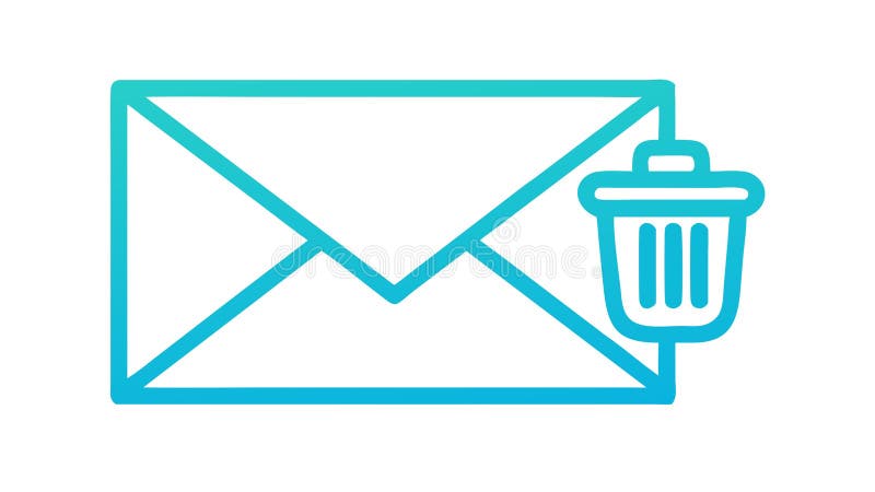 Remove Message or Clear Mailbox Icon, Vector Design Generative AI Stock ...