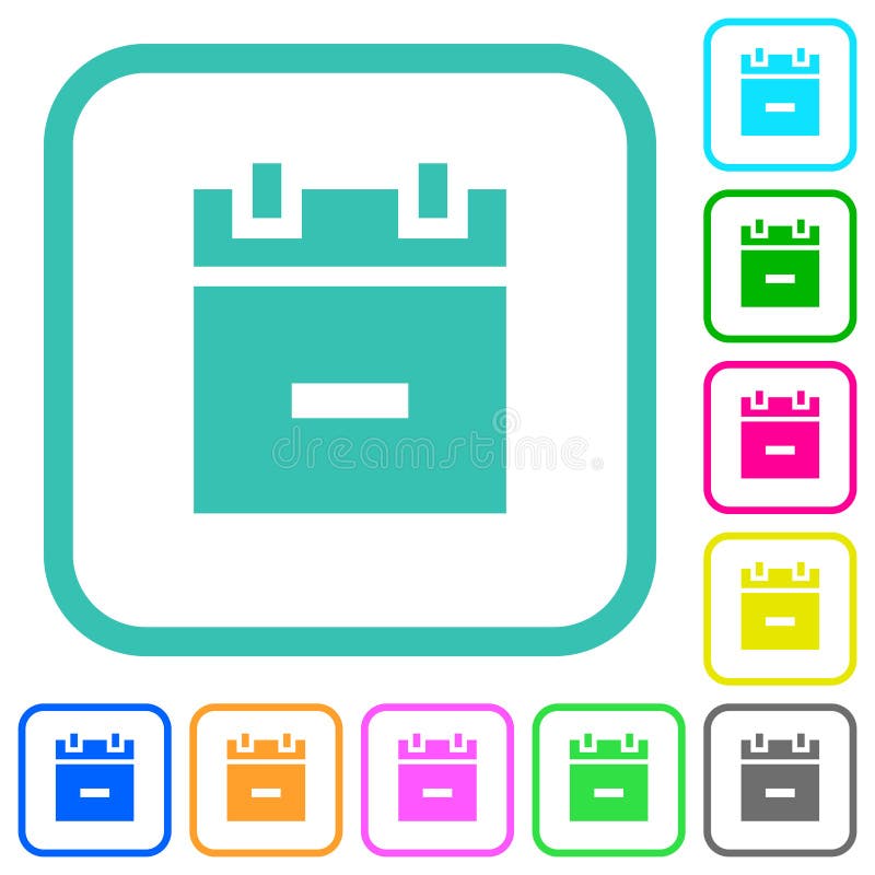 Remove Schedule Item Vivid Colored Flat Icons Stock Vector ...