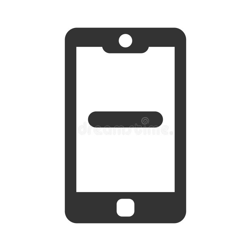 Remove sign on mobile icon stock vector. Illustration of icon - 212679761