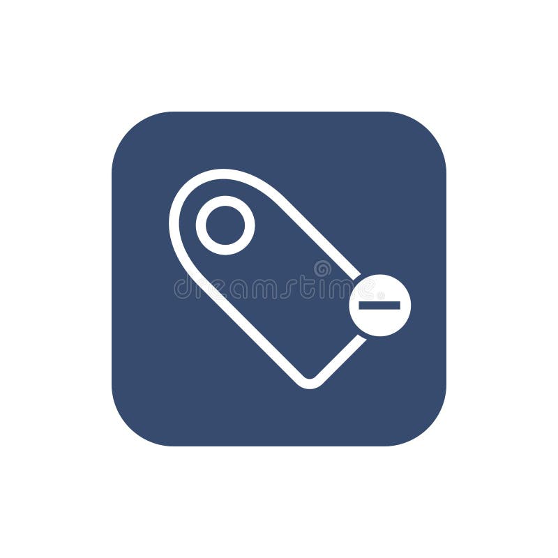 Remove Sign. Tag Icon in Trendy Flat Style Isolated on White Background ...