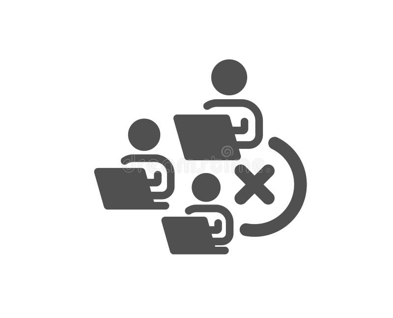 Remove Team Icon. Teamwork Sign. Vector Stock Vector - Illustration of ...