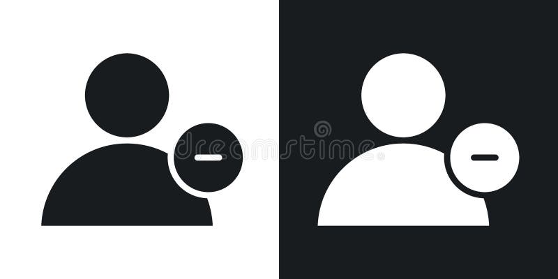 Remove User Icon Set. Delete Account Button Vector Symbol. Cancel ...