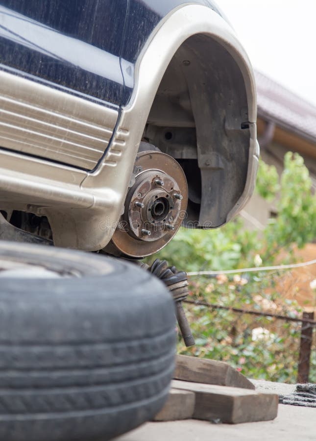 Remove the wheel of car stock image. Image of vehicle - 110994499