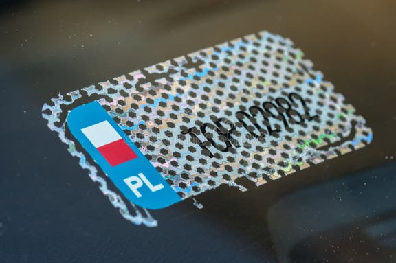 Removed One Layer of Polish Sticker with Register Number of Car ...