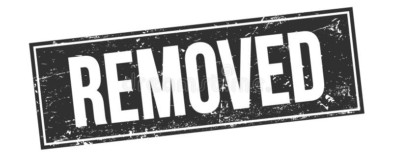 REMOVED Text on Black Grungy Rectangle Stamp Stock Illustration ...