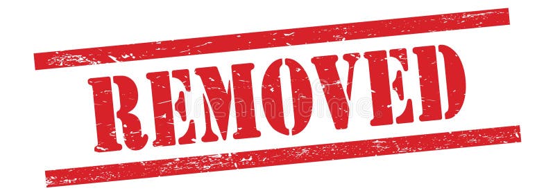 REMOVED Text on Red Grungy Lines Stamp Stock Illustration ...