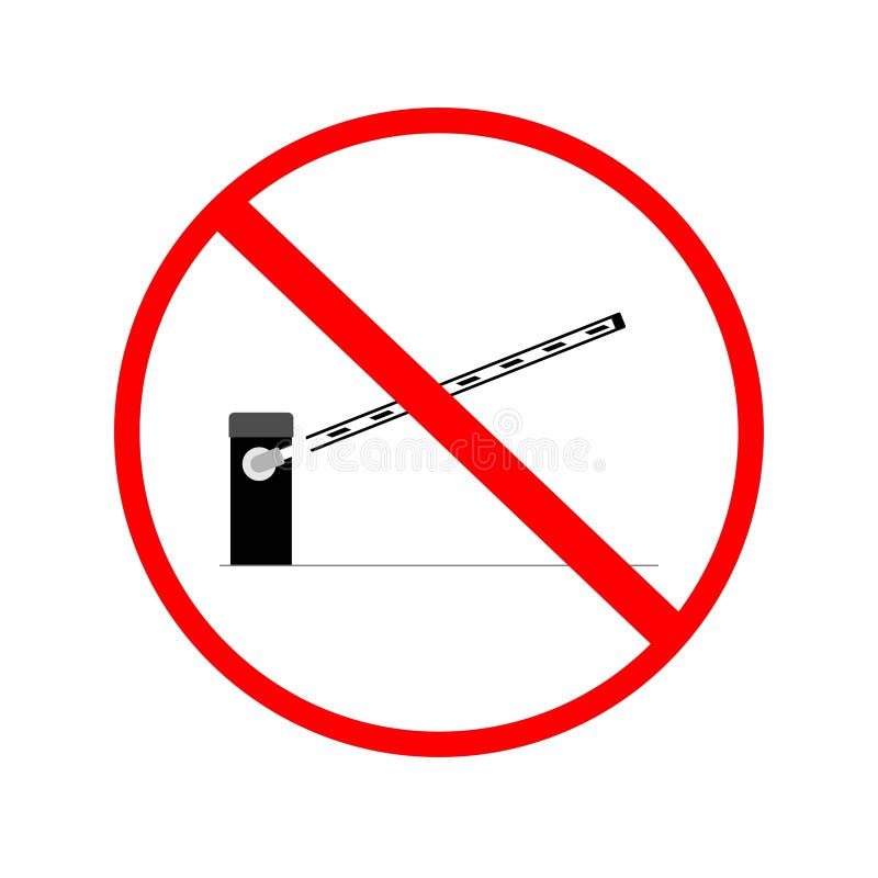 Barrier with Prohibition Symbol, Removing Barriers Concept Stock Vector ...