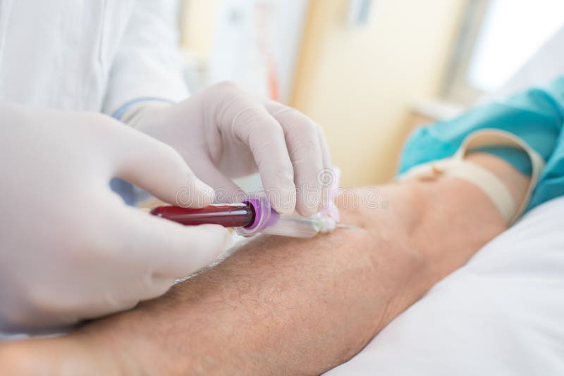 Removing Blood for Laboratory Stock Photo - Image of blood, medication ...