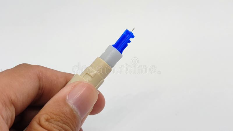 Removing Blood Lancet Needle on White Background Stock Footage - Video ...