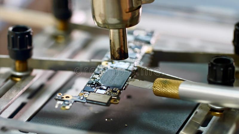 Removing Chipset Element Microprocessor Using Knife Melted with ...