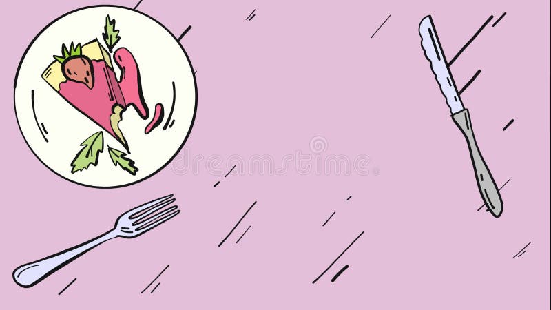 Removing Dishes Cartoon Animation Upside View Stock Video - Video of ...