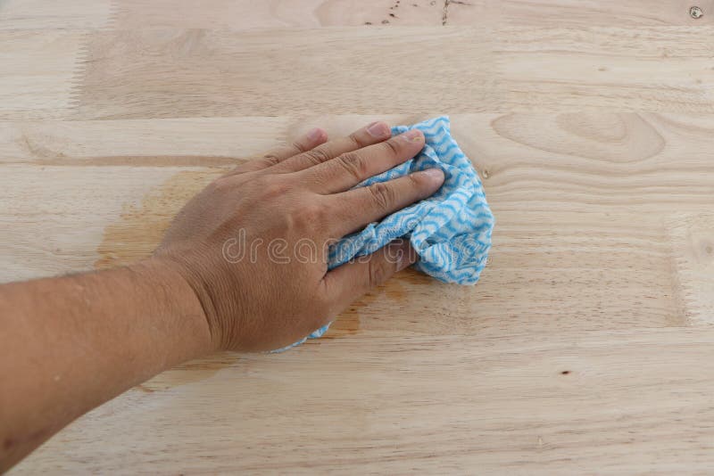 Removing Excess Glue from Wood Stock Photo - Image of furniture, wood ...