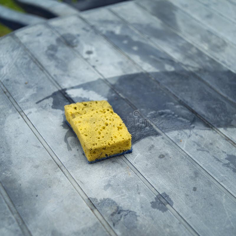 Cleaning table with sponge stock photo. Image of household - 152536242