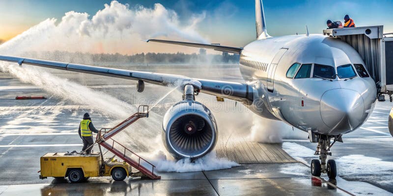 Removing Ice from a Plane Wing during Defrosting AI-Generated Content ...