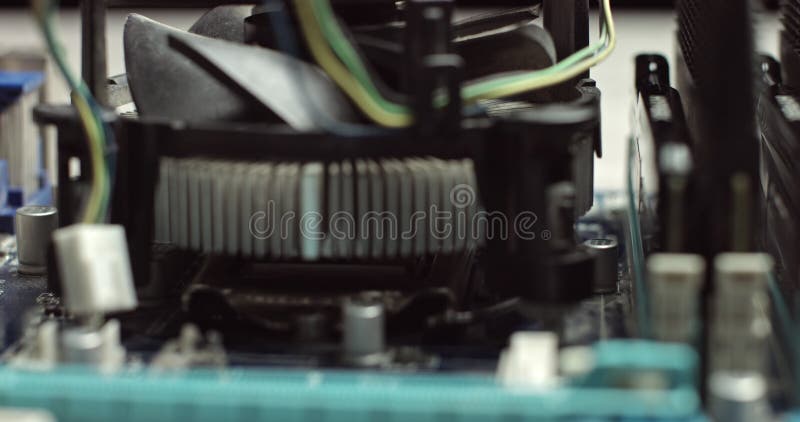 Removing and Replacing CPU Cooler on Modern PC Computer Motherboard ...