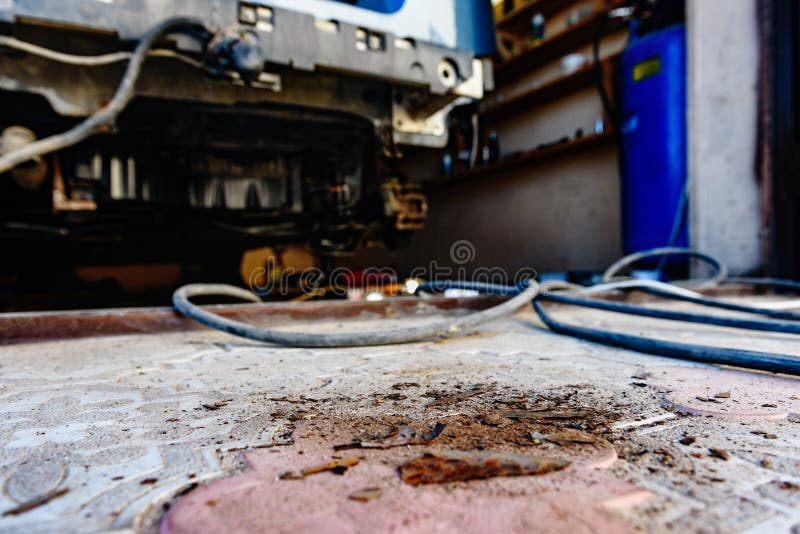 Removing Rust from Car Parts. Car Body Corrosion. Stock Photo - Image ...