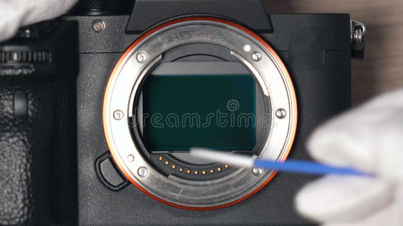 Cleaning camera sensor stock video. Video of clean, carefully - 311395893