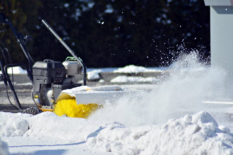 Removing the Snow by Snow Blower Stock Image - Image of blow, shoe ...