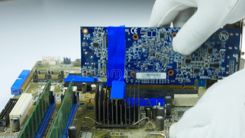 Removing a Video Card from the Motherboard. PC Graphics Processing ...