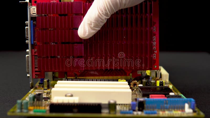 Removing a Video Card from the Motherboard. PC Graphics Processing ...