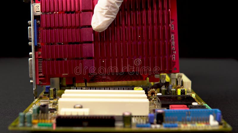 Removing a Video Card from the Motherboard. PC Graphics Processing ...