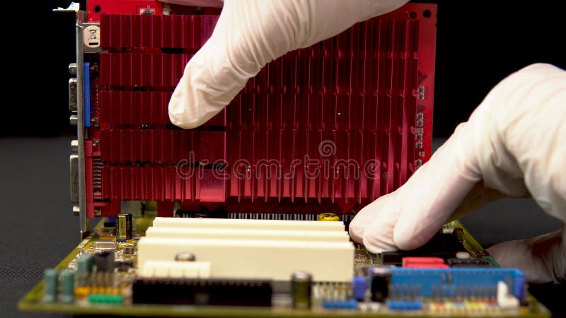 Removing a Video Card from the Motherboard. PC Graphics Processing ...