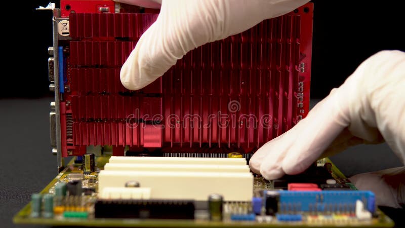 Removing a Video Card from the Motherboard. PC Graphics Processing ...