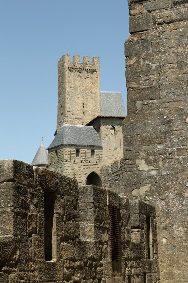 Rempart de Carcassonne photo stock. Image du médiéval - 50266422
