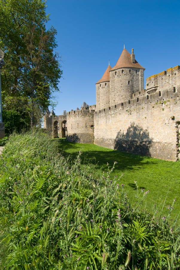 Rempart de Carcassonne photo stock. Image du médiéval - 50266422