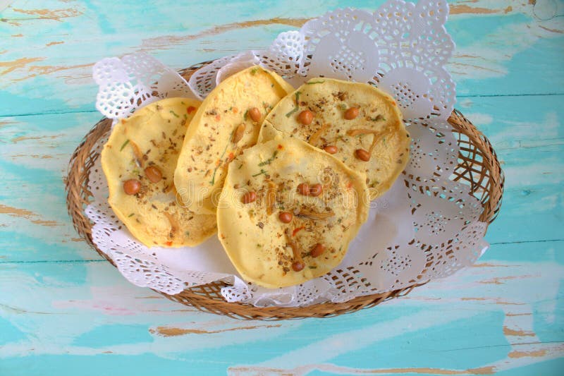 Rempeyek , Fried Cracker With Peanut Popular In Malaysia And Ind Stock ...