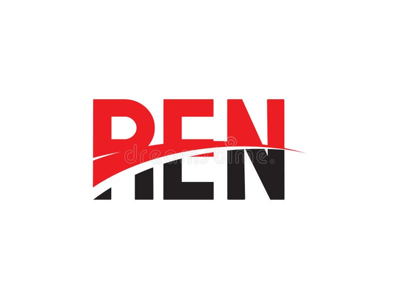 REN Letter Initial Logo Design Vector Illustration Stock Vector ...
