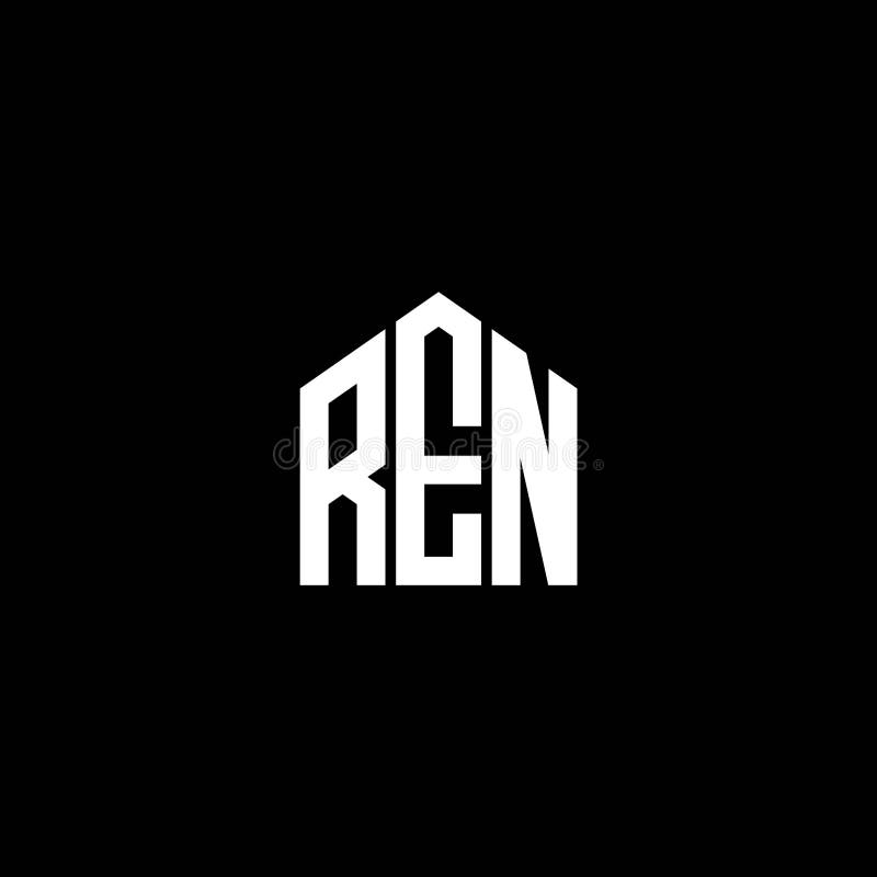 REN Letter Logo Design on BLACK Background. REN Creative Initials ...