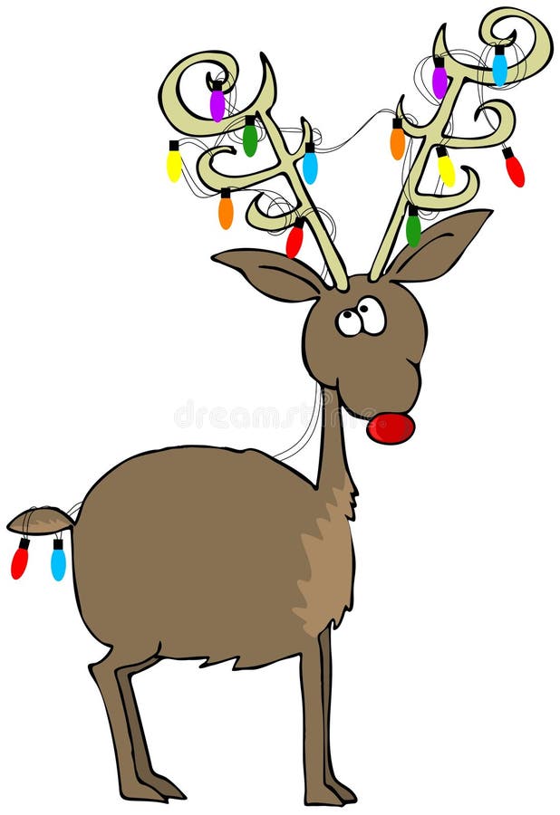 Rudolf, Renen stock illustrationer. Illustration av xmas - 7375117
