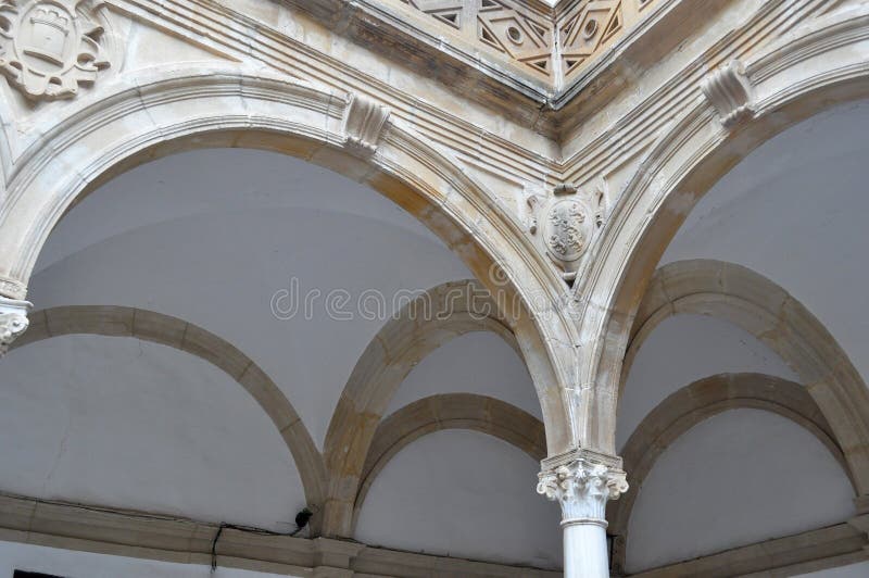 Renaissance Arches in Marble Stock Photo - Image of column, marble ...