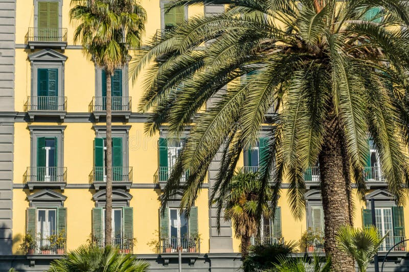 Renaissance Building in Old Naples, Italy Stock Photo - Image of ...