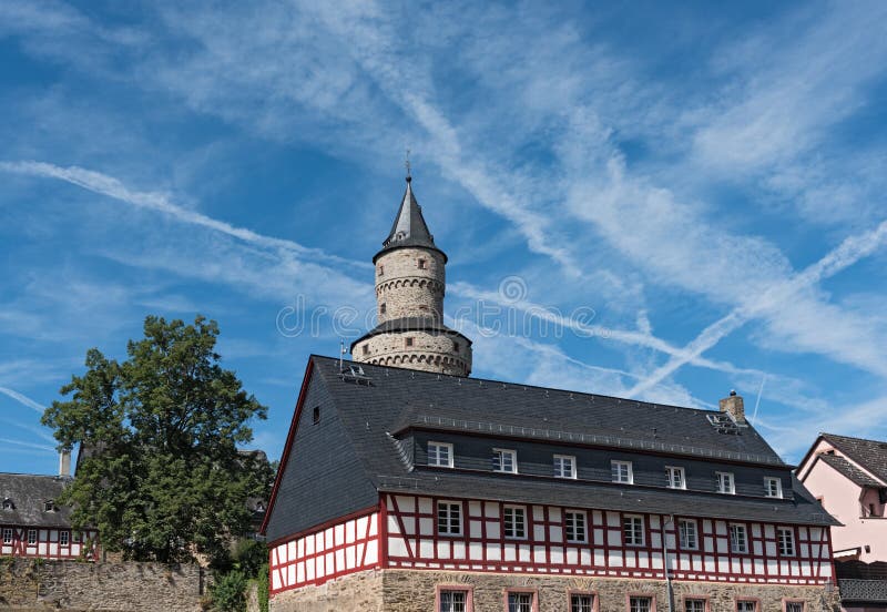 The Renaissance Castle Idstein with a Witch Tower Stock Image - Image ...
