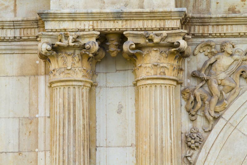 Renaissance columns stock image. Image of europe, rock - 12963577