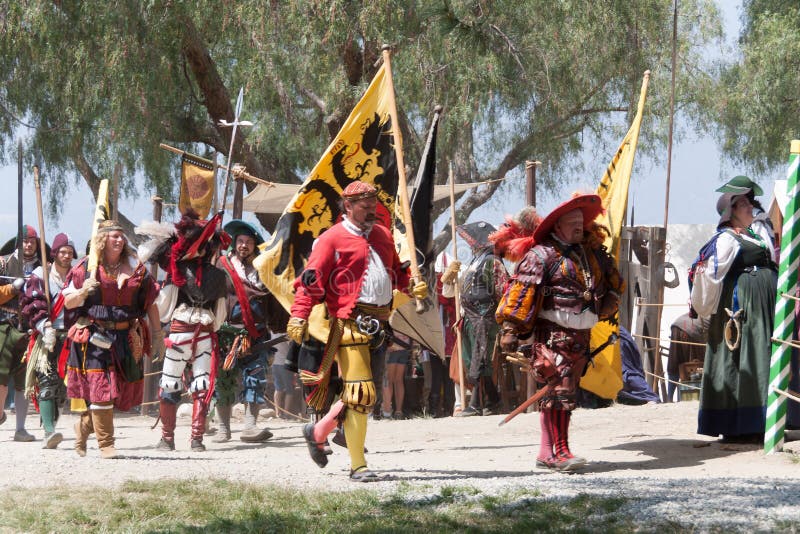 Renaissance Faire parade editorial image. Image of emblem - 24637055