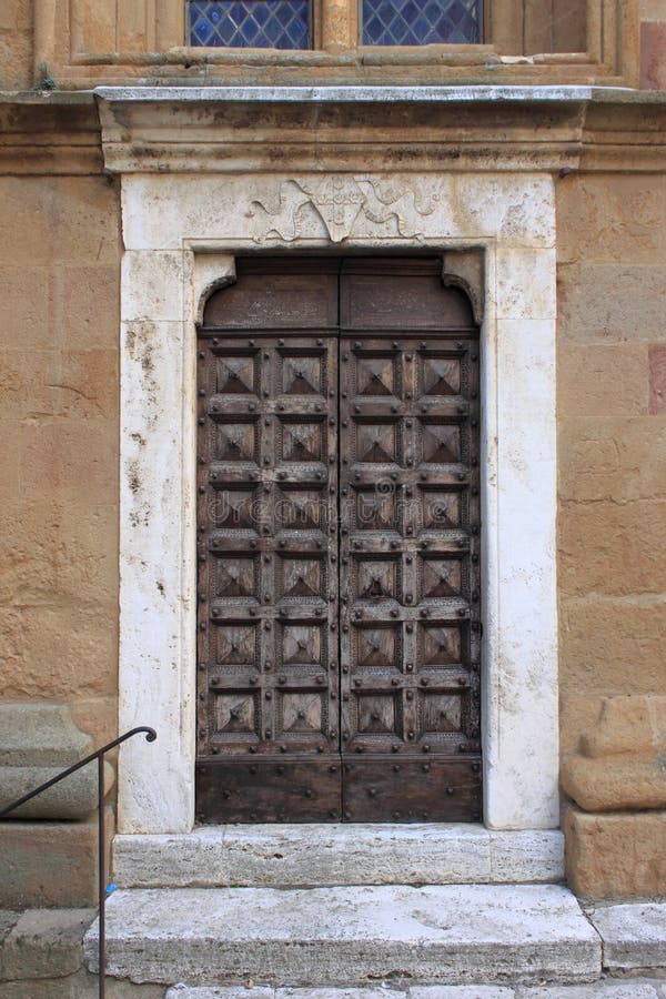 Renaissance Inlayed Front Door Stock Photo - Image of historical ...
